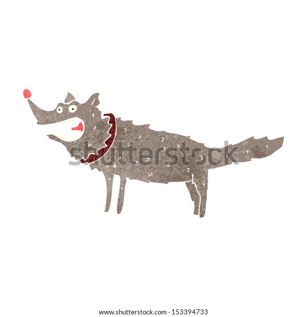 Retro Cartoon Wolf Stock Vector (Royalty Free) 153394733 | Shutterstock