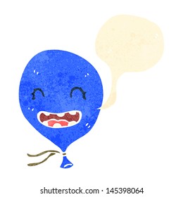 Retro Cartoonfloating Balloon Character Stock Vector (Royalty Free ...