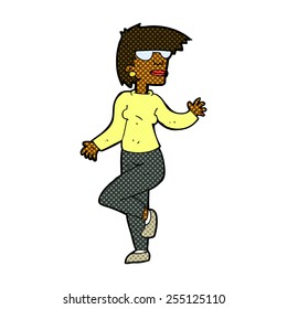 Retro Comic Book Style Cartoon Woman Stock Vector (Royalty Free ...