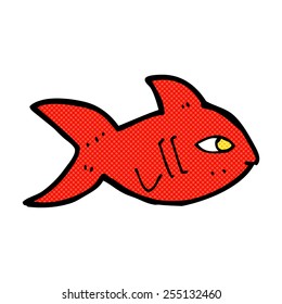 Retro Comic Book Style Cartoon Fish Stock Vector (Royalty Free ...