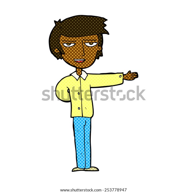 Retro Comic Book Style Cartoon Man Stock Vector (Royalty Free) 253778947