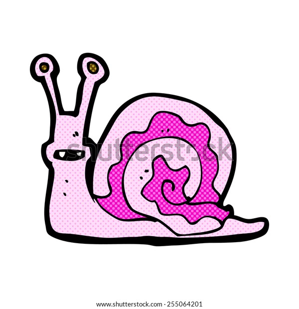 Retro Comic Book Style Cartoon Snail Stock Vector (Royalty Free ...