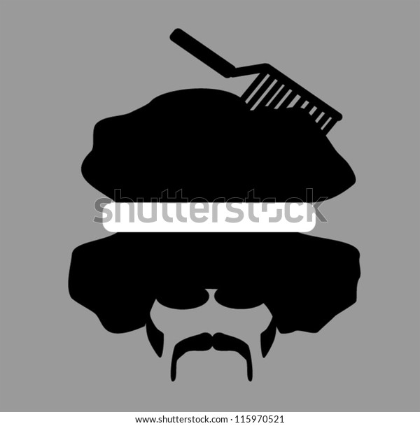Retro Design Man Afro Comb Stock Vector (Royalty Free) 115970521