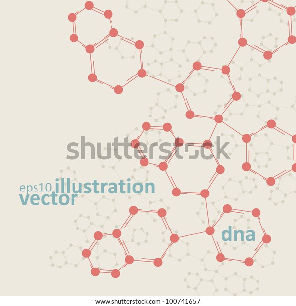 Retro Dna Vintage Molecule Cell Illustration Stock Vector (Royalty Free ...