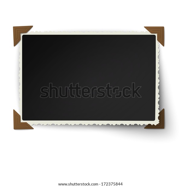Retro Figured Edges Photo Frame One Stock Vector (Royalty Free ...