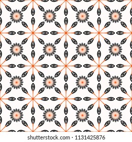 Retro Folkart Stars Vector Pattern Black Stock Vector (Royalty Free ...