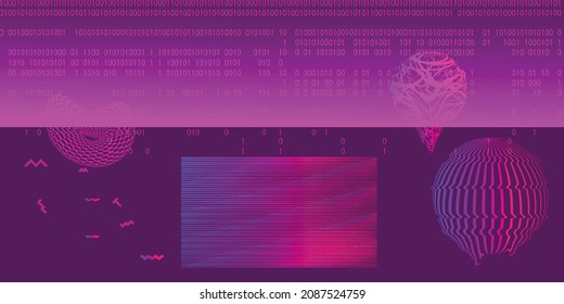 Retro Futuristic Background Retro Wave Poster Stock Vector (Royalty ...