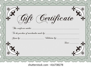 Retro Gift Certificate Background Customizable Easy Stock Vector ...