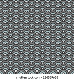 Retro Gray Blue Wave Shaped Elements Stock Vector (Royalty Free ...
