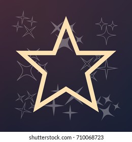 Retro Hollywood Star Frame Stock Vector (Royalty Free) 710068723 ...
