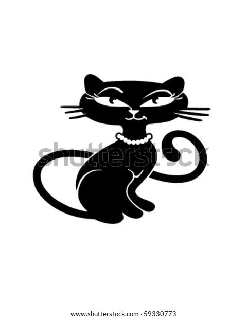 Retro Kitty Clip Art Stock Vector (Royalty Free) 59330773 | Shutterstock
