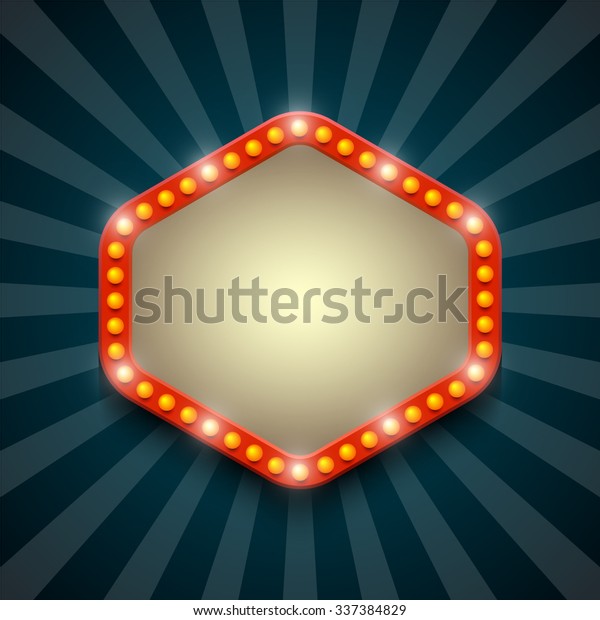 Retro Light Frame Vector Illustration Stock Vector (Royalty Free) 337384829