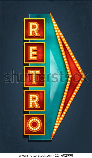 Retro Motel Sign Vector Stock Vector (Royalty Free) 114602998