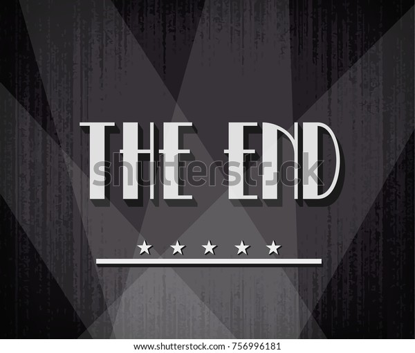 Retro Movie Ending Screen Stock Vector (Royalty Free) 756996181 ...