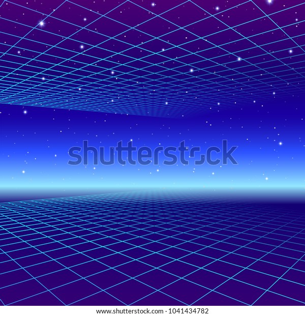 Retro Neon Background 80s Styled Laser Stock Vector (Royalty Free ...