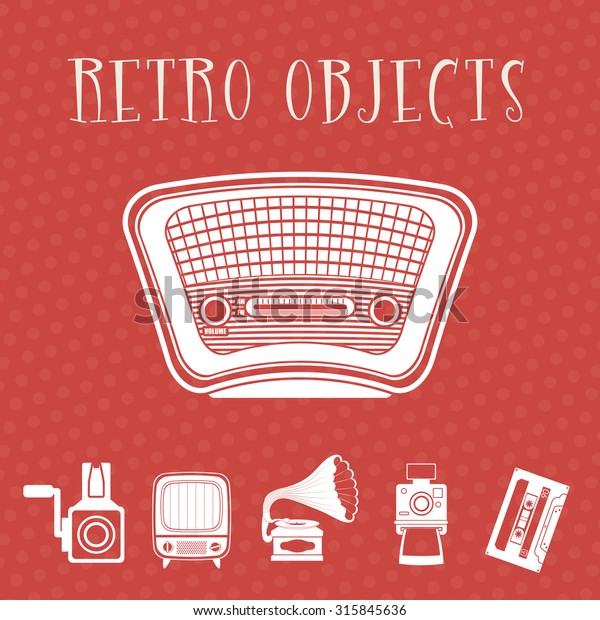 Retro Objects Vintage Media Design Vector Stock Vector (Royalty Free ...