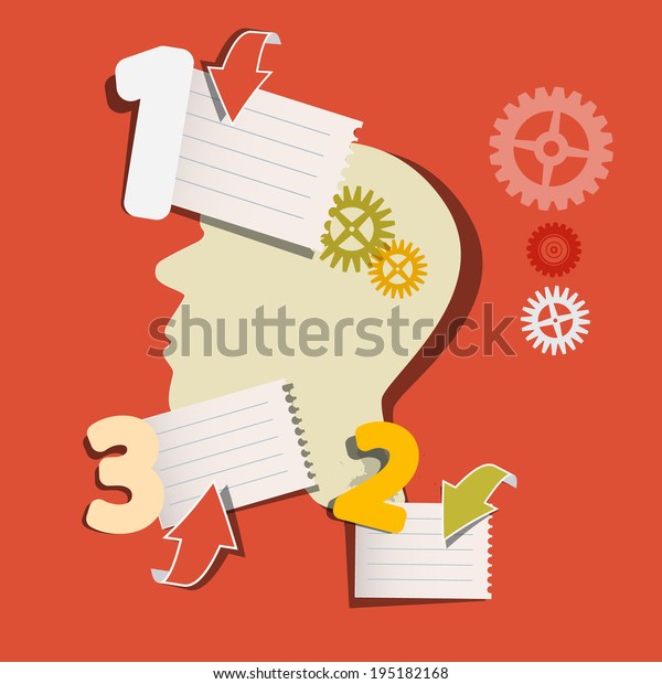 Retro Paper Red Retro Infographic Layout Stock Vector (Royalty Free ...