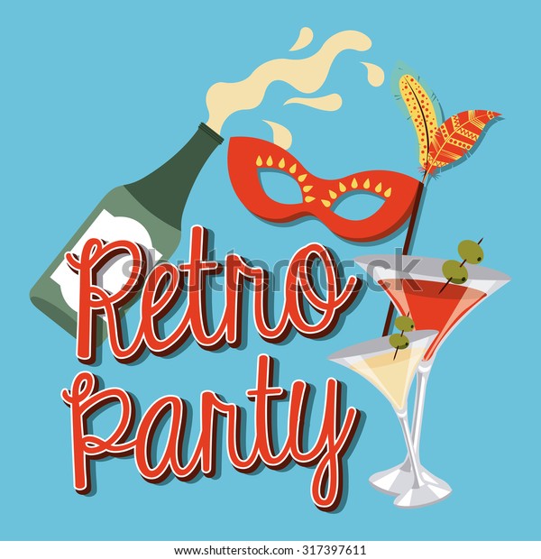 Vector de stock (libre de regalías) sobre Retro Party Design Vector ...