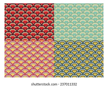 4 Simple Circle Patterns Your Designs Stock Vector (Royalty Free ...
