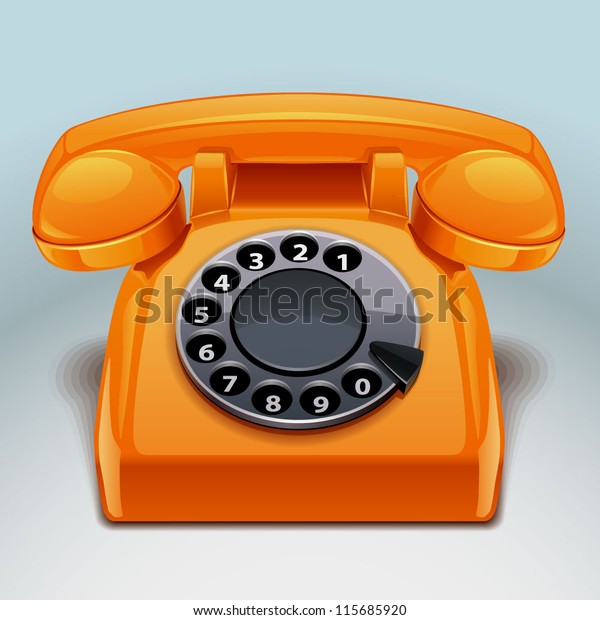 icono del teléfono retro