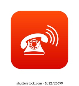 Retro Phone Icon Digital Red Any Stock Vector (Royalty Free) 1012726699 ...