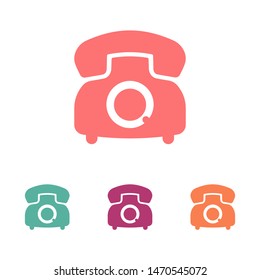Retro Phone Icon Vector Web Design Stock Vector (Royalty Free ...