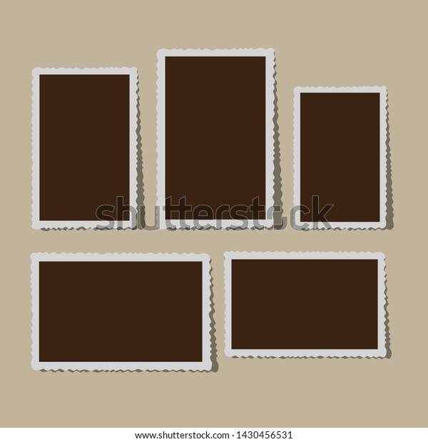 Retro Photo Frame Template Old Stock Vector (Royalty Free) 1430456531 ...