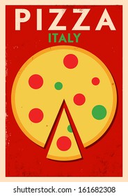 Retro Pizza Poster Stock Vector (Royalty Free) 161682308 | Shutterstock