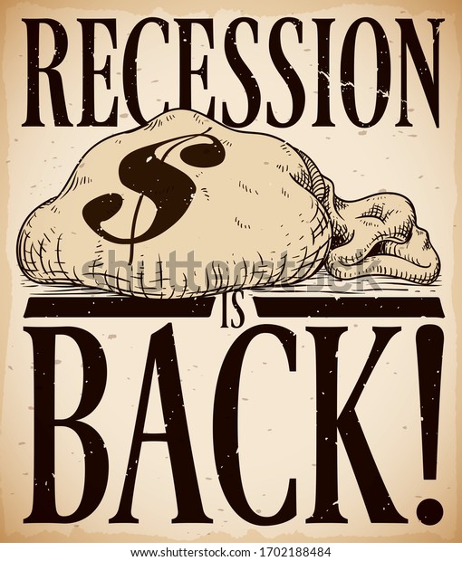 Retro Poster Empty Money Bag Dollar Stock Vector (Royalty Free ...