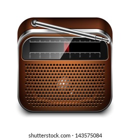 Retro Radio App Icon Stock Vector (Royalty Free) 143575084 | Shutterstock