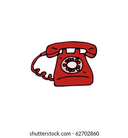 Retro Red Telephone Cartoon Stock Vector (Royalty Free) 62702860 ...