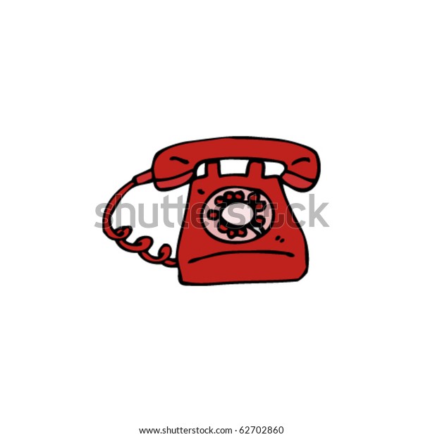 Retro Red Telephone Cartoon Stock Vector (Royalty Free) 62702860 ...