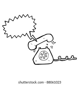 Retro Ringing Telephone Cartoon Stock Vector (Royalty Free) 88061023 ...