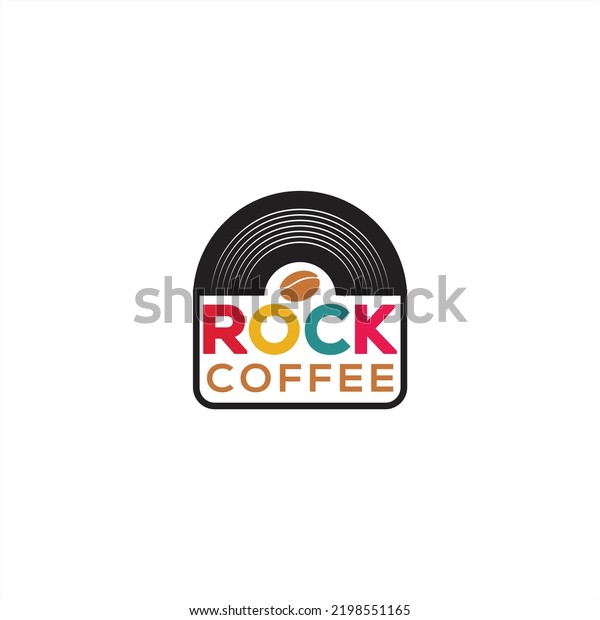 Retro Rock Coffee Logo Vector Template Stock Vector (Royalty Free ...