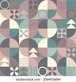 Retro Semi Circle Tile Mosaic Seamless Stock Vector (Royalty Free ...