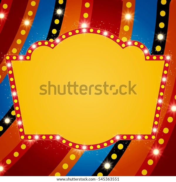 Retro Stage Shining Banner Background Vector Stock Vector (Royalty Free ...
