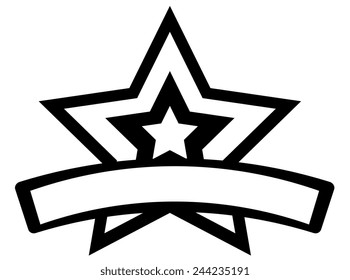 Retro Star Banner Stock Vector (Royalty Free) 244235191 | Shutterstock