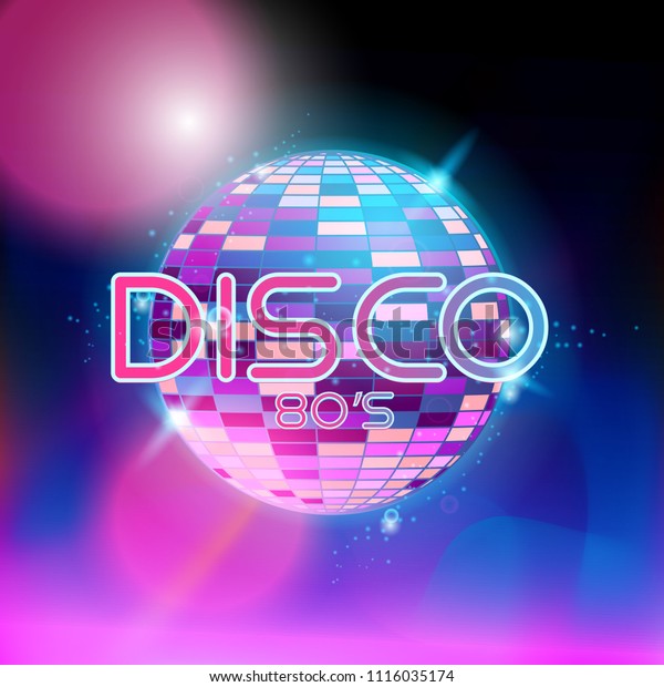 Retro Style 80s Disco Design Neon Stock Vector (Royalty Free ...