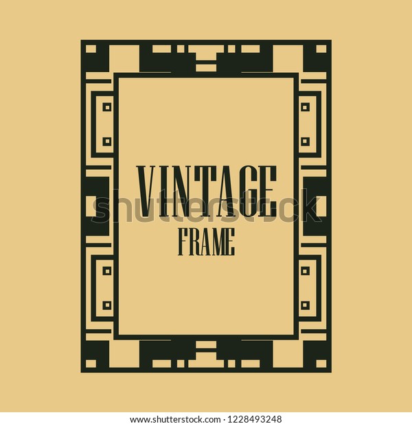 Retro Style Border Frame Design Luxury Stock Vector (Royalty Free ...