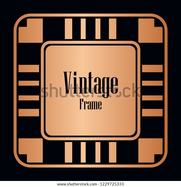 Retro Style Border Frame Design Luxury 스톡 벡터(로열티 프리) 1229725333 ...