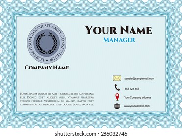Retro Style Business Card Complex Background Stock Vector (Royalty Free ...