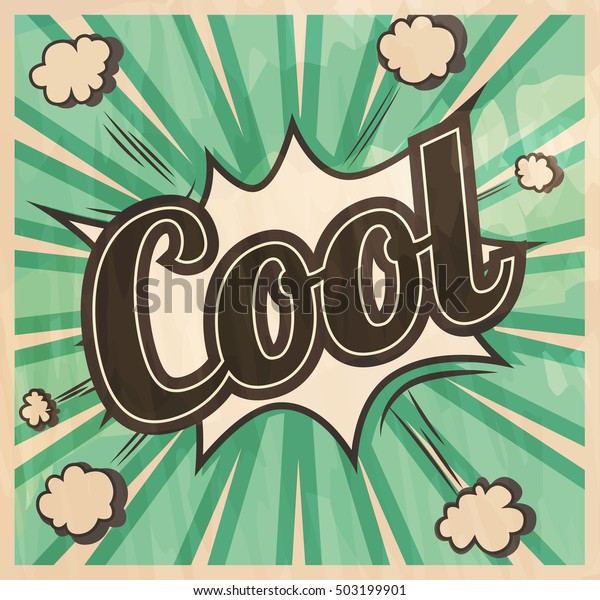 Retro Style Cool Signboard Background Boom Stock Vector (Royalty Free ...