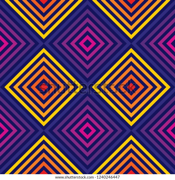Retro Style Design Geometric Seamless Pattern Stock Vector (Royalty ...