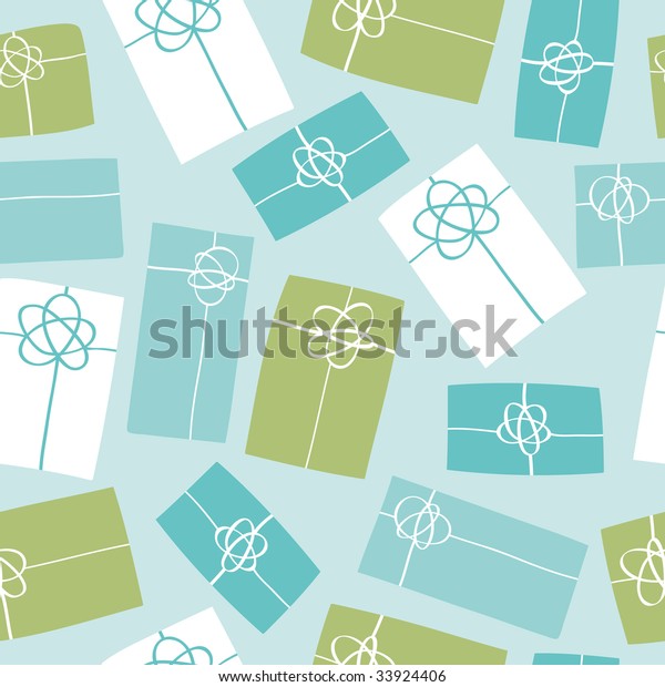 Retro Style Gift Packages Seamless Background Stock Vector (Royalty ...