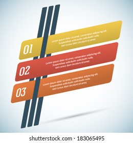 Retro Style Infographics Design Elements Slanted Stock Vector (Royalty ...