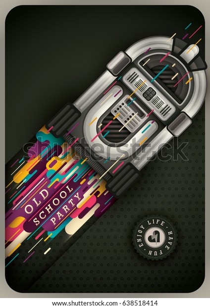 Vector de stock (libre de regalías) sobre Retro Style Poster Design ...