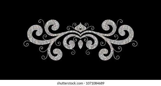 Retro Style Silver Textured Decorative Border Stock Vector (Royalty ...
