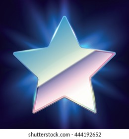 Retro Styled Futuristic Star Vector Illustration Stock Vector (Royalty ...