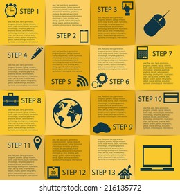 Retro Timeline Infographic Vector Design Stock Vector (Royalty Free ...