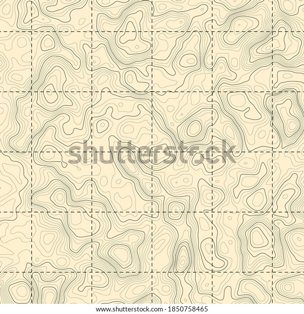 Retro Topographic Map Geographic Contour Map Stock Vector (Royalty Free ...